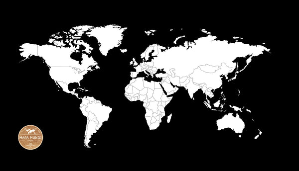 COLOR MAP NEGRO PARA COLOREAR - Mapa Viajero