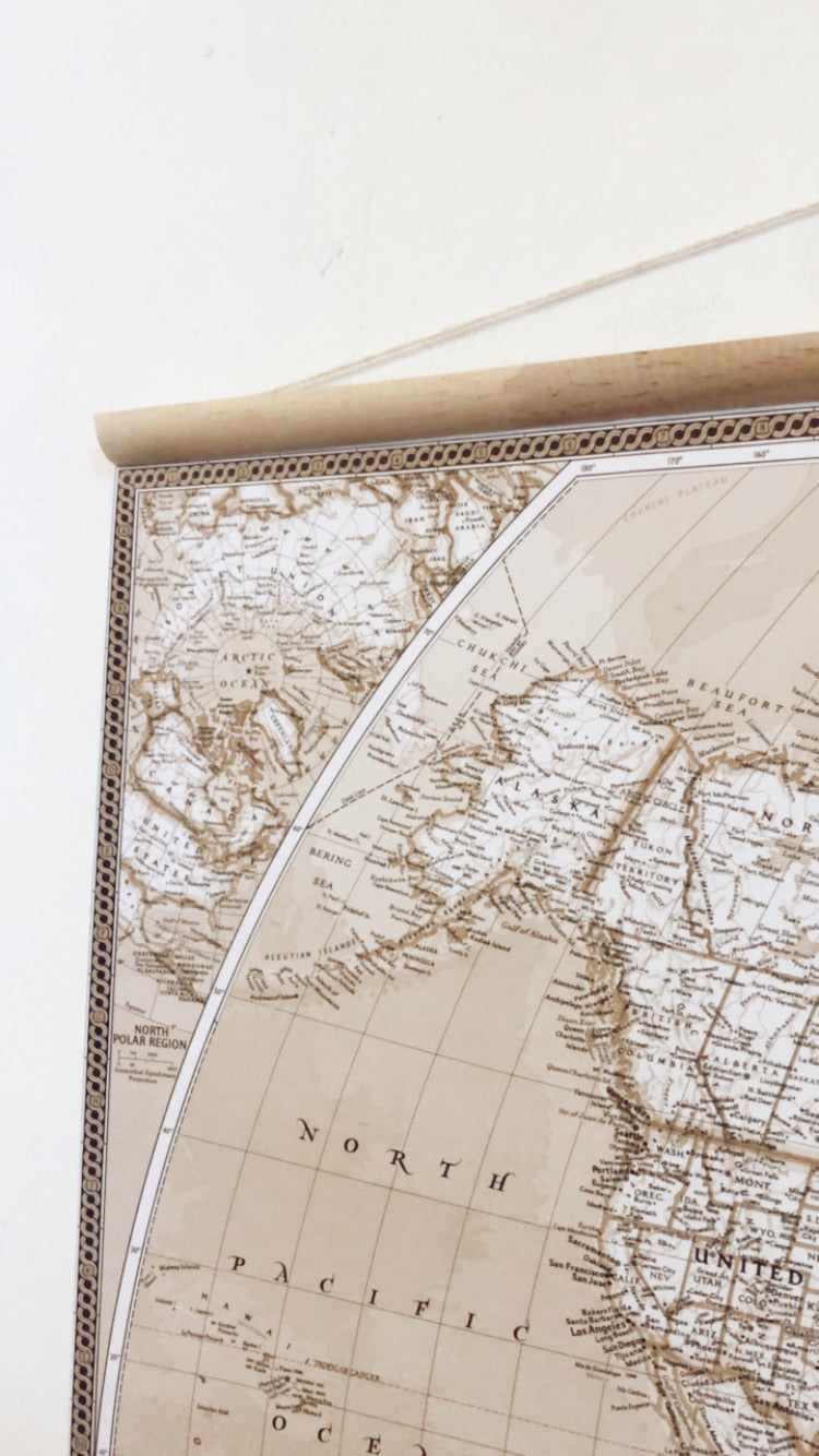 LAMINA MUNDI SEPIA - Mapa Viajero